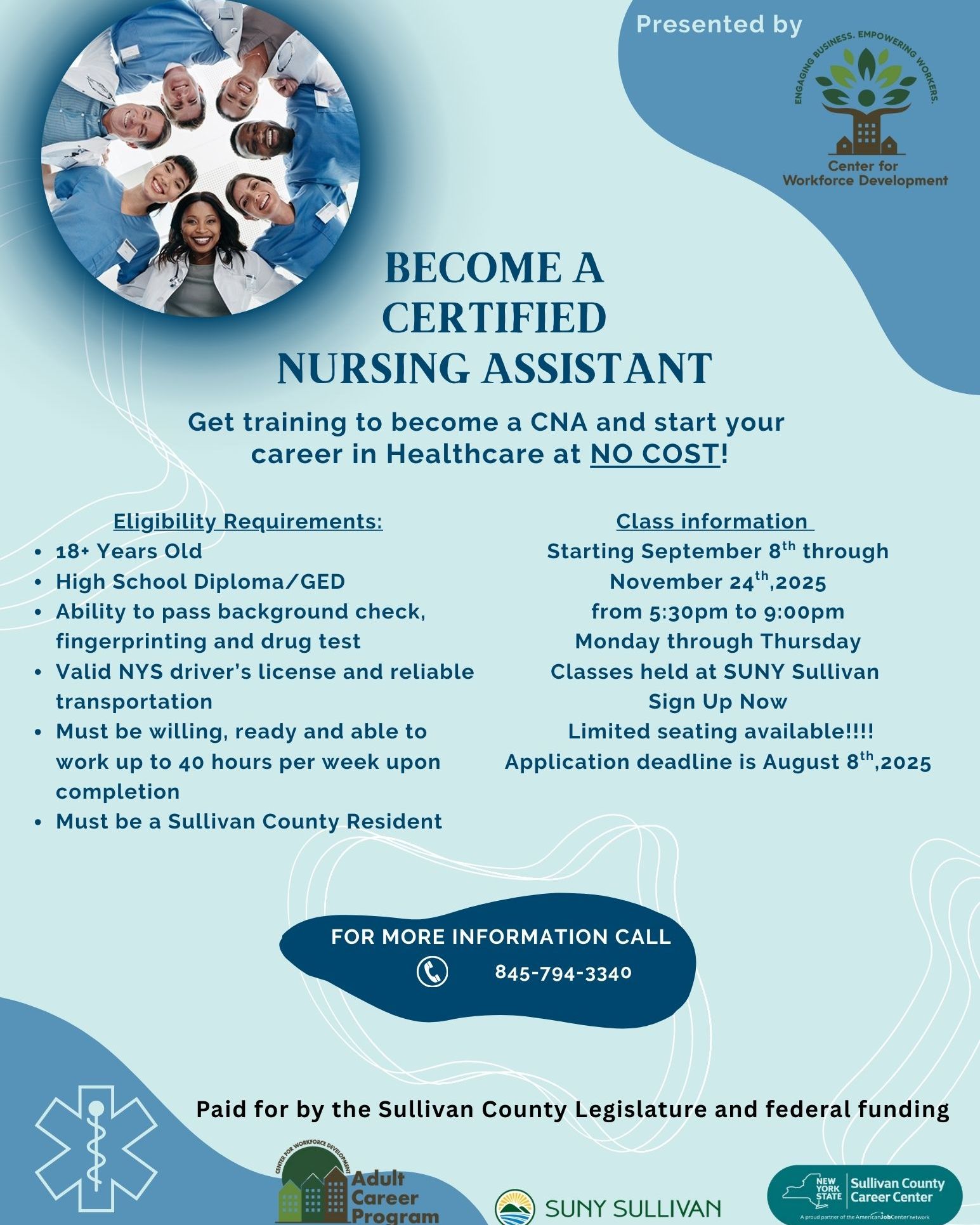 Free Certified Nursing Assistant Course Starts in September | Sullivan ...